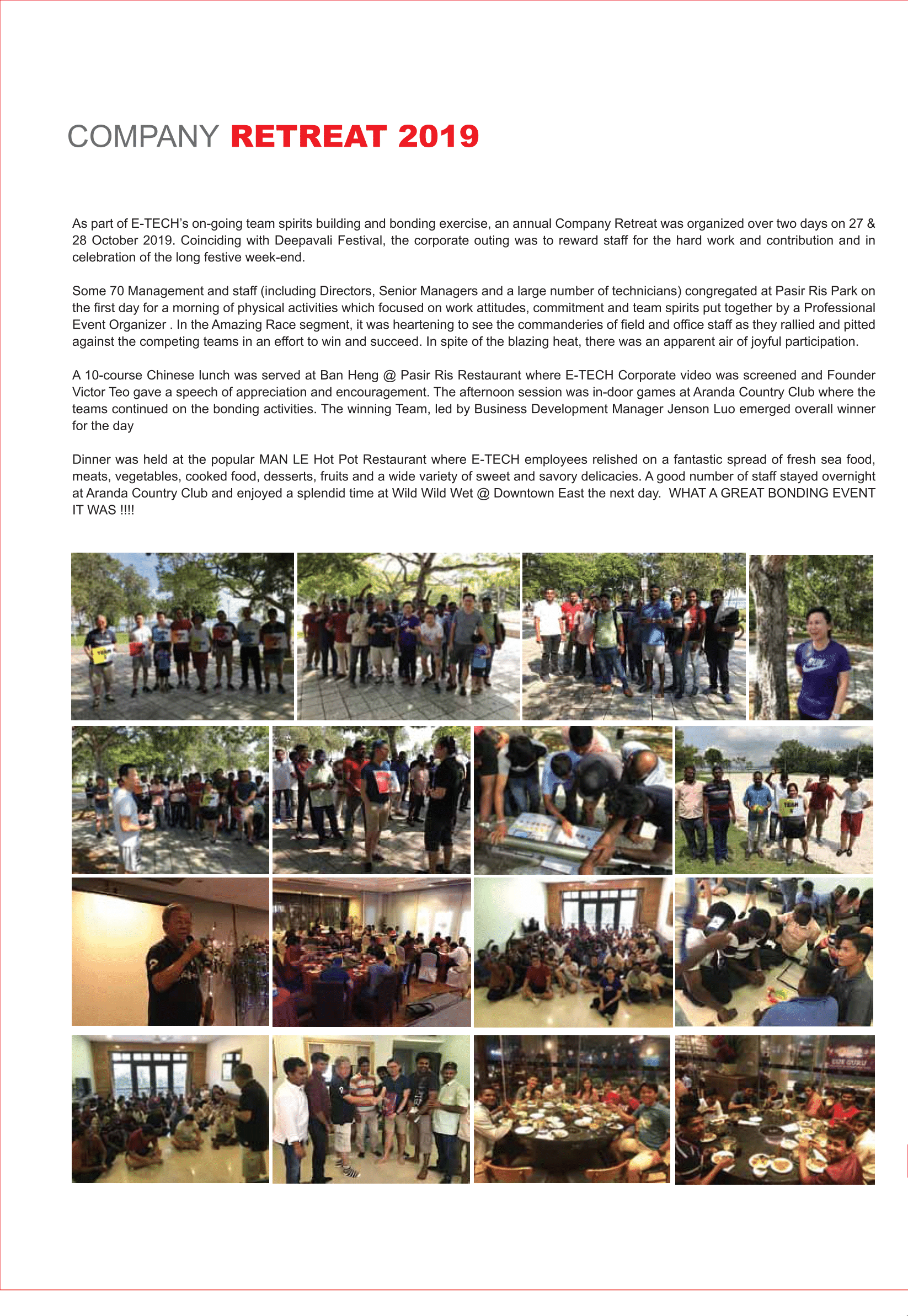 E-TIMES NEWSLETTER – ISSUE 4, JANUARY 2020 – E-Tech Building Services